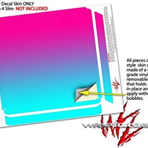 Vinyl Decal Skin Wrap compatible with Sony PlayStation 4 Slim Console Smooth Fades Neon Teal Hot Pink (PS4 NOT INCLUDED)