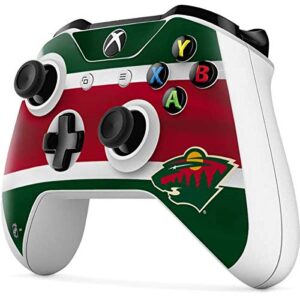 Skinit Decal Gaming Skin Compatible with Xbox One S Controller - Officially Licensed NHL Minnesota Wild Jersey Design