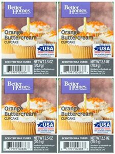 better homes and gardens orange buttercream cupcake wax cubes - 4-pack