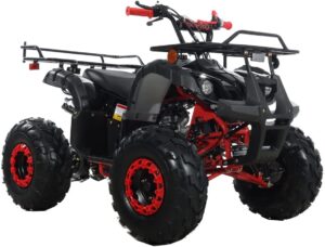 icebear super trooper 125cc kids atv metallic burgundy/black