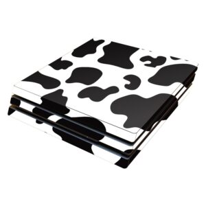 mightyskins skin compatible with sony ps4 pro console - cow print | protective, durable, and unique vinyl decal wrap cover | easy to apply, remove, and change styles | made in the usa