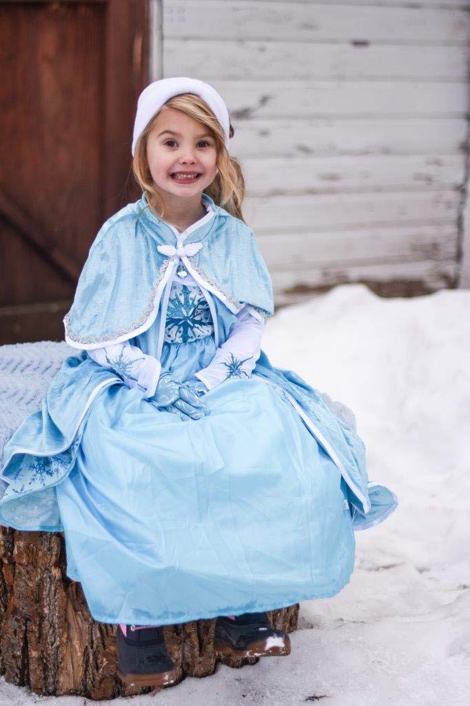 Little Adventures Ice Princess Dress up Costume for Girls (Medium 3-5) - Machine Washable Child Pretend Play and Party Dress with No Glitter