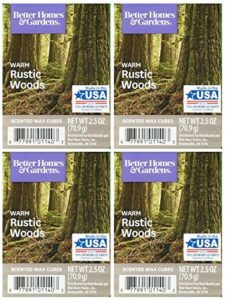 better homes and gardens warm rustic woods wax cubes - 4-pack