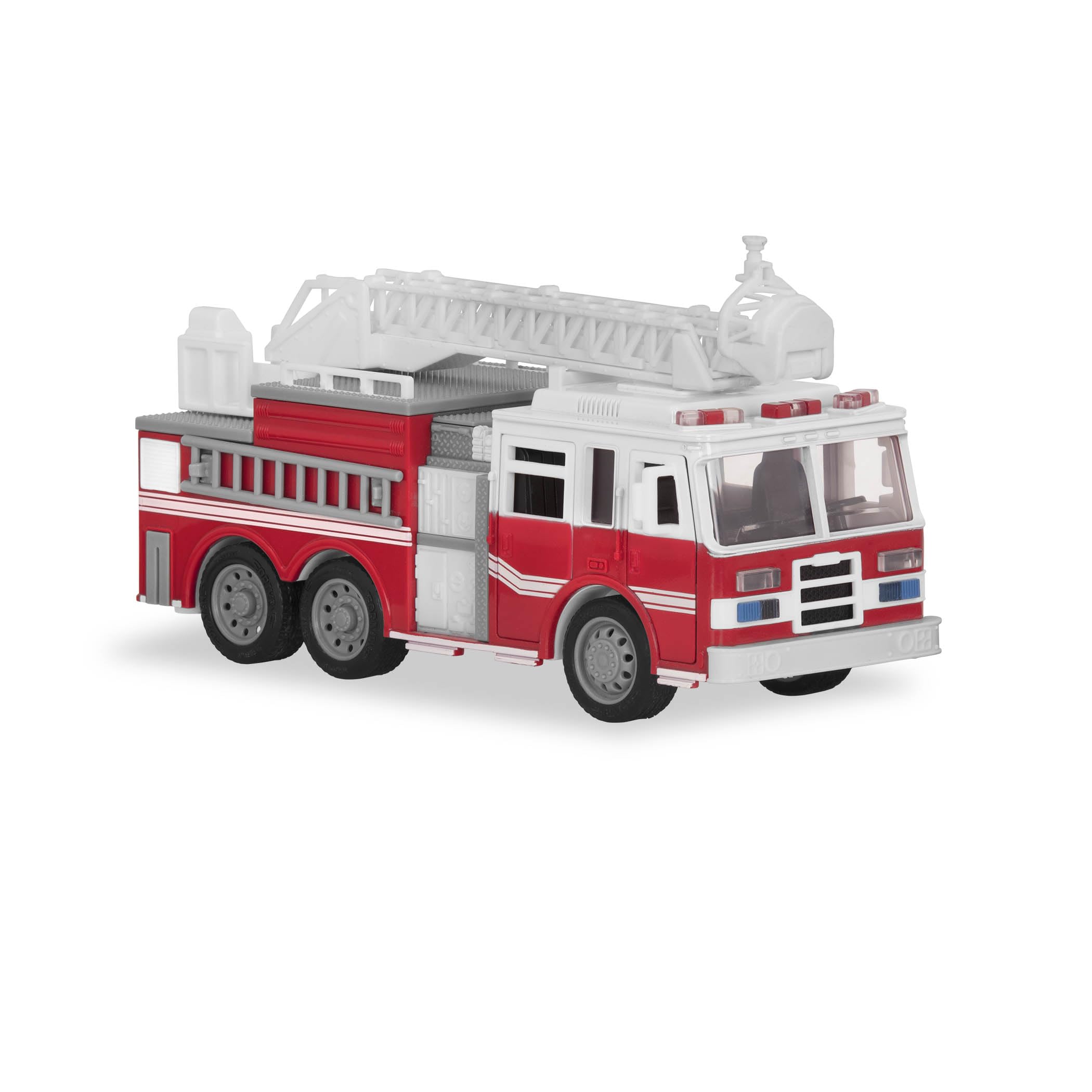 Driven by Battat — 1:24 Scale Fire Truck – Small Toy Truck with Lights, Sounds & More for Boys & Girls Age 3+