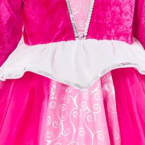 Little Adventures Deluxe Sleeping Beauty Hot Pink Princess Dress Up Costume (Large Age 5-7) - Machine Washable Child Pretend Play and Party Dress with No Glitter