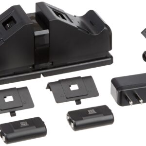 Amazon Basics Dual Charging Station for Xbox One, Xbox One Standard, and Xbox One Elite Controllers - Black