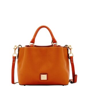 dooney & bourke handbag, pebble grain mini barlow satchel - brown