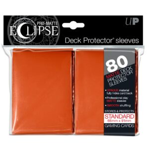 ultra pro pro-matte eclipse standard orange (80 sleeves) -85113