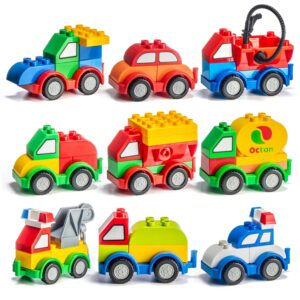 prextex building toys for toddlers - 60-piece building blocks for toddlers to build cars and trucks - easy-grip, child-safe design for 3 up - creative stem learning and fine motor skill development