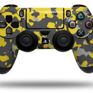 WraptorSkinz Skin Compatible with Sony PS4 Dualshock Controller PlayStation 4 Original Slim and Pro WraptorCamo Old School Camouflage Camo Yellow (Controller NOT Included)