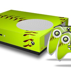 WraptorSkinz Decal Vinyl Skin Wrap Compatible with Xbox One S Console and Controllers - Softball