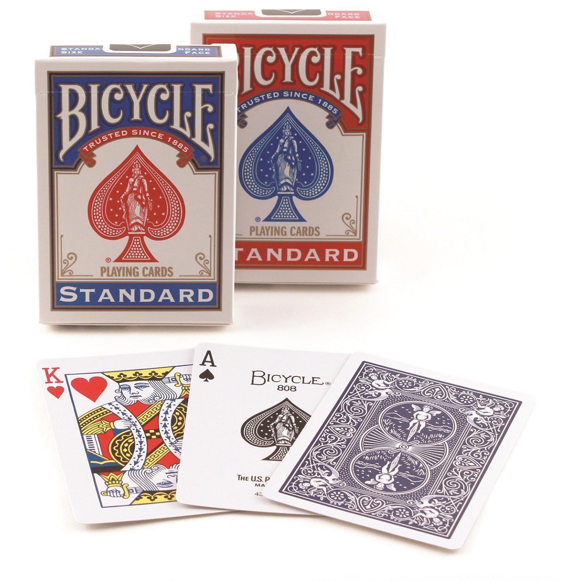 Bicycle Standard Index Playing Cards 1 Deck, Colors may Vary (Red or Blue)