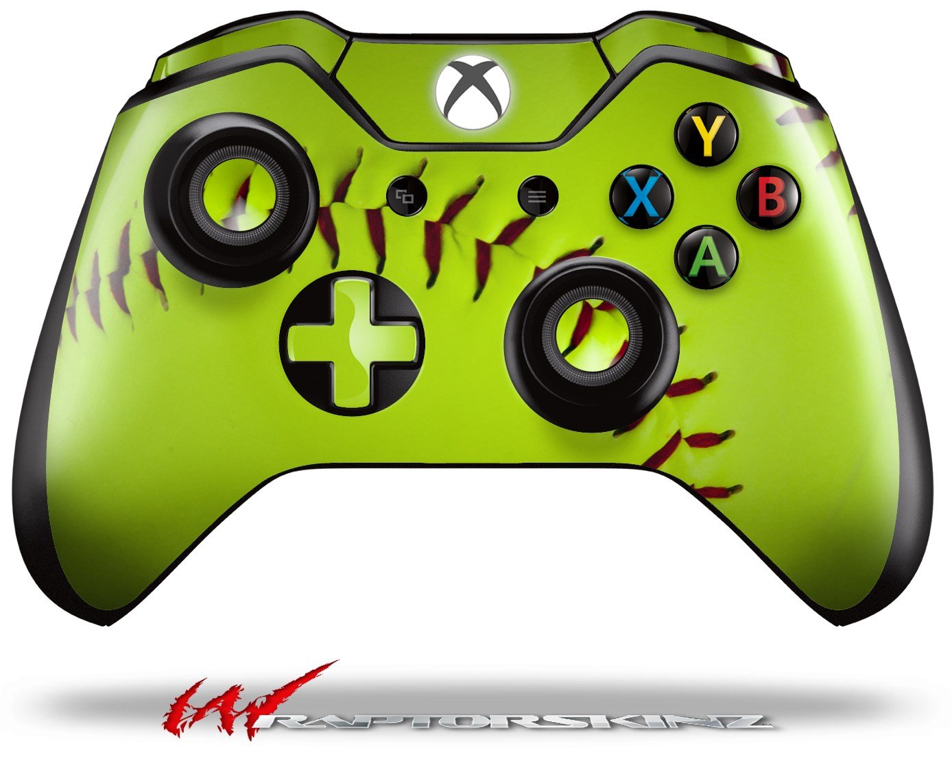 WraptorSkinz Decal Style Vinyl Skin Wrap compatible with XBOX One Original Wireless Controller Softball - (CONTROLLER NOT INCLUDED)