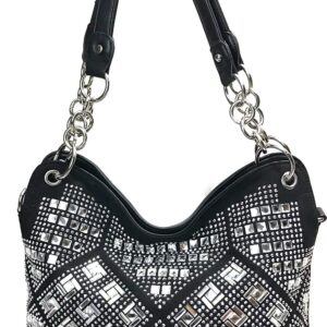 Zzfab Geometric Gem Sparkle Purse Black