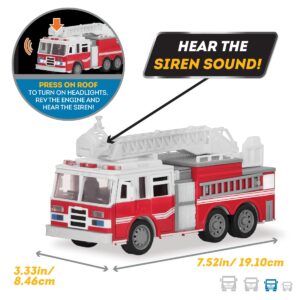 Driven by Battat — 1:24 Scale Fire Truck – Small Toy Truck with Lights, Sounds & More for Boys & Girls Age 3+