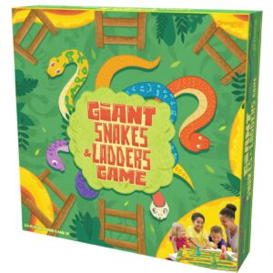 Pressman Giant Snakes & Ladders Game - Classic Gameplay Supersized, 60 months to 1188 months