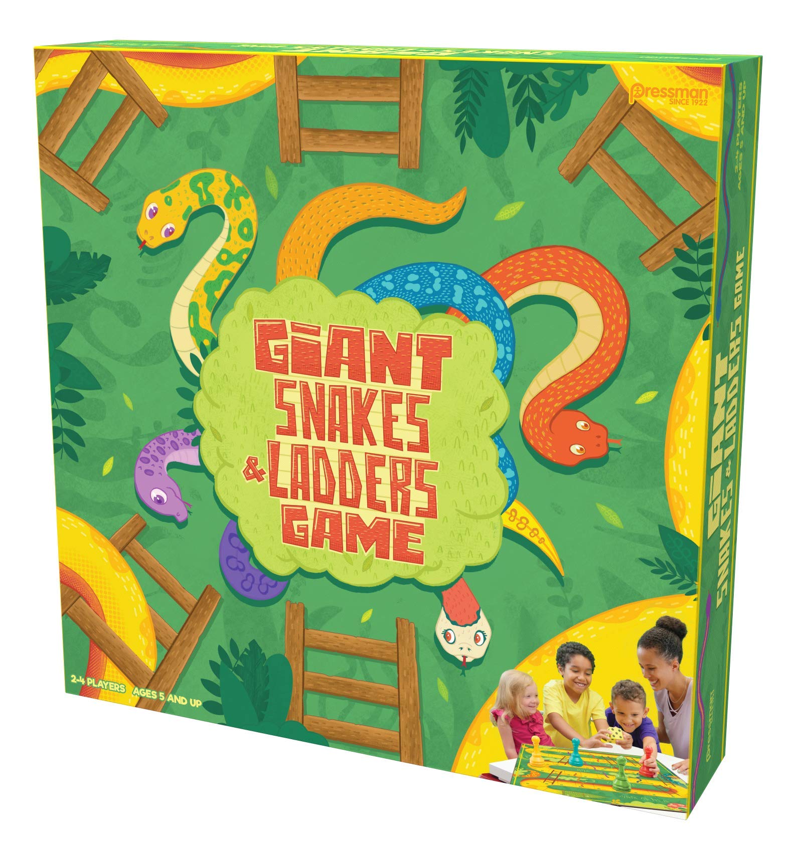 Pressman Giant Snakes & Ladders Game - Classic Gameplay Supersized, 60 months to 1188 months