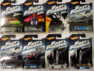 hot wheels 2017 fast & furious exclusive bundle of 8