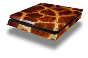 vinyl decal skin wrap compatible with sony playstation 4 slim console fractal fur giraffe (ps4 not included)