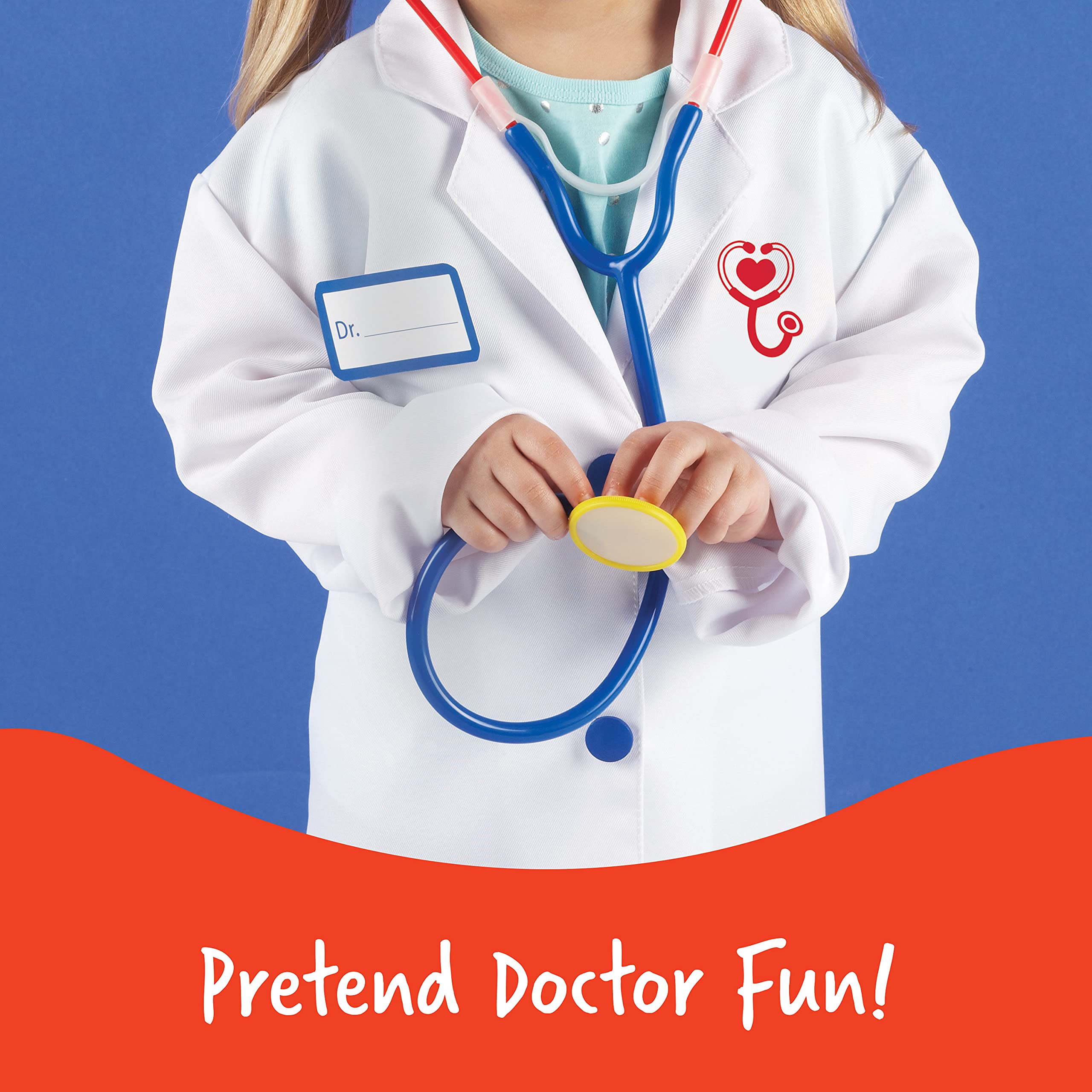 Learning Resources Doctor Play Set - 3 Pieces, Ages 3+ Doctor Kit for Kids, Pretend Play, Doctor Dress Up for Kids, Doctor Costume for Kids, Preschool Learning Games