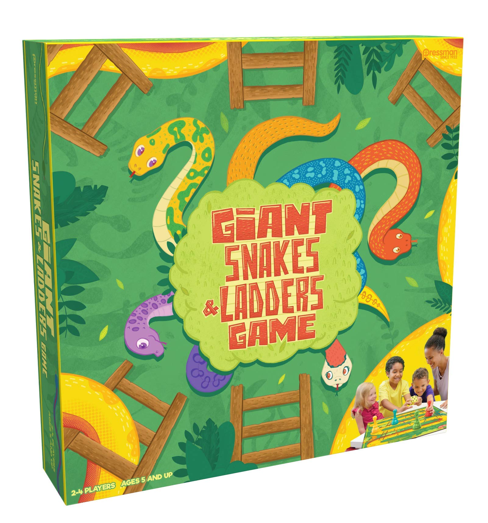 Pressman Giant Snakes & Ladders Game - Classic Gameplay Supersized, 60 months to 1188 months