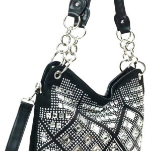 Zzfab Geometric Gem Sparkle Purse Black