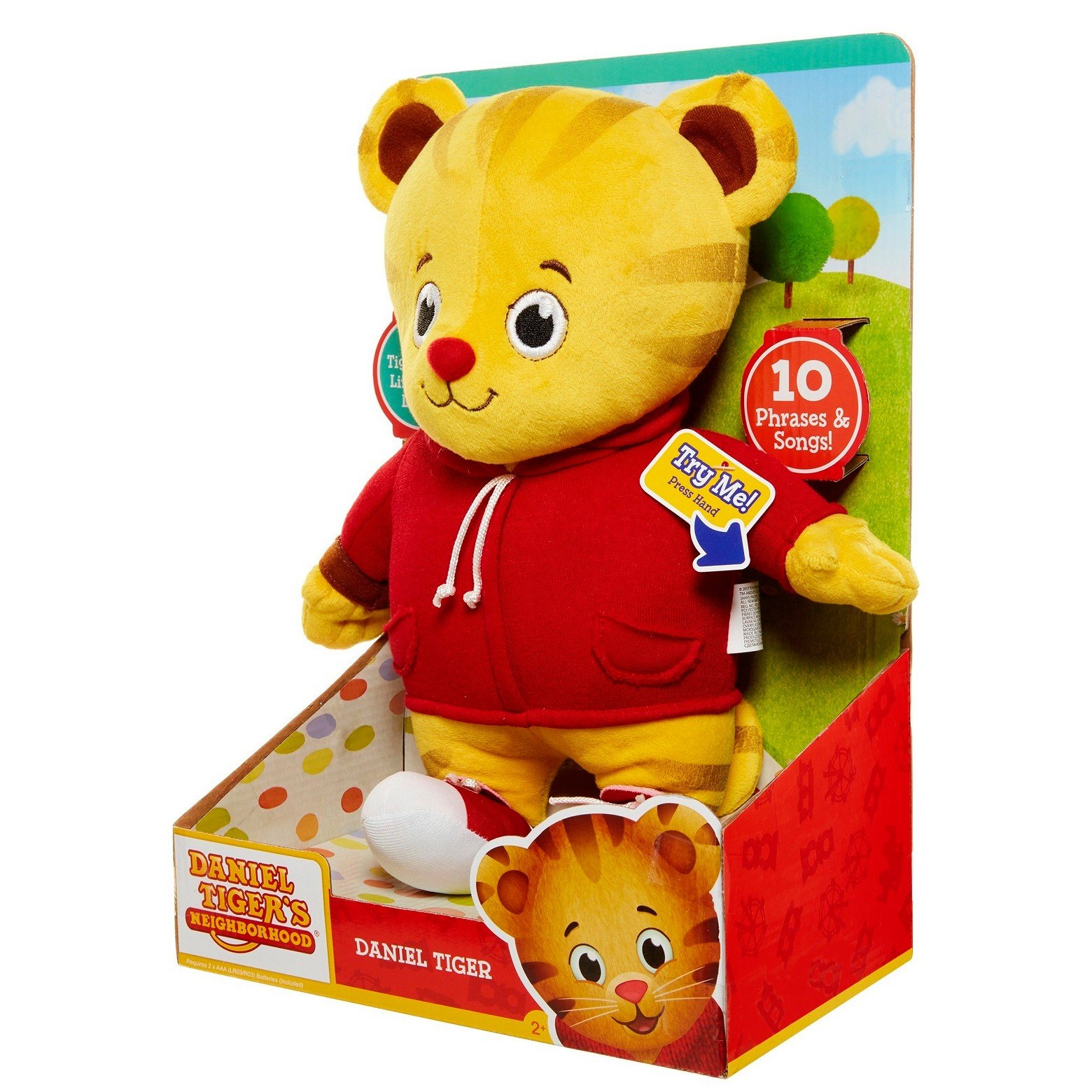 JAKKS Pacific Daniel Tiger's Neighborhood Talking Plush Soft & Cuddly Stuffed Toy, Features Phrases & Songs!