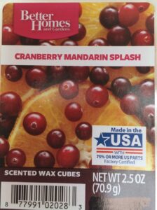 better homes and gardens cranberry mandarin splash wax cubes by better homes & gardens