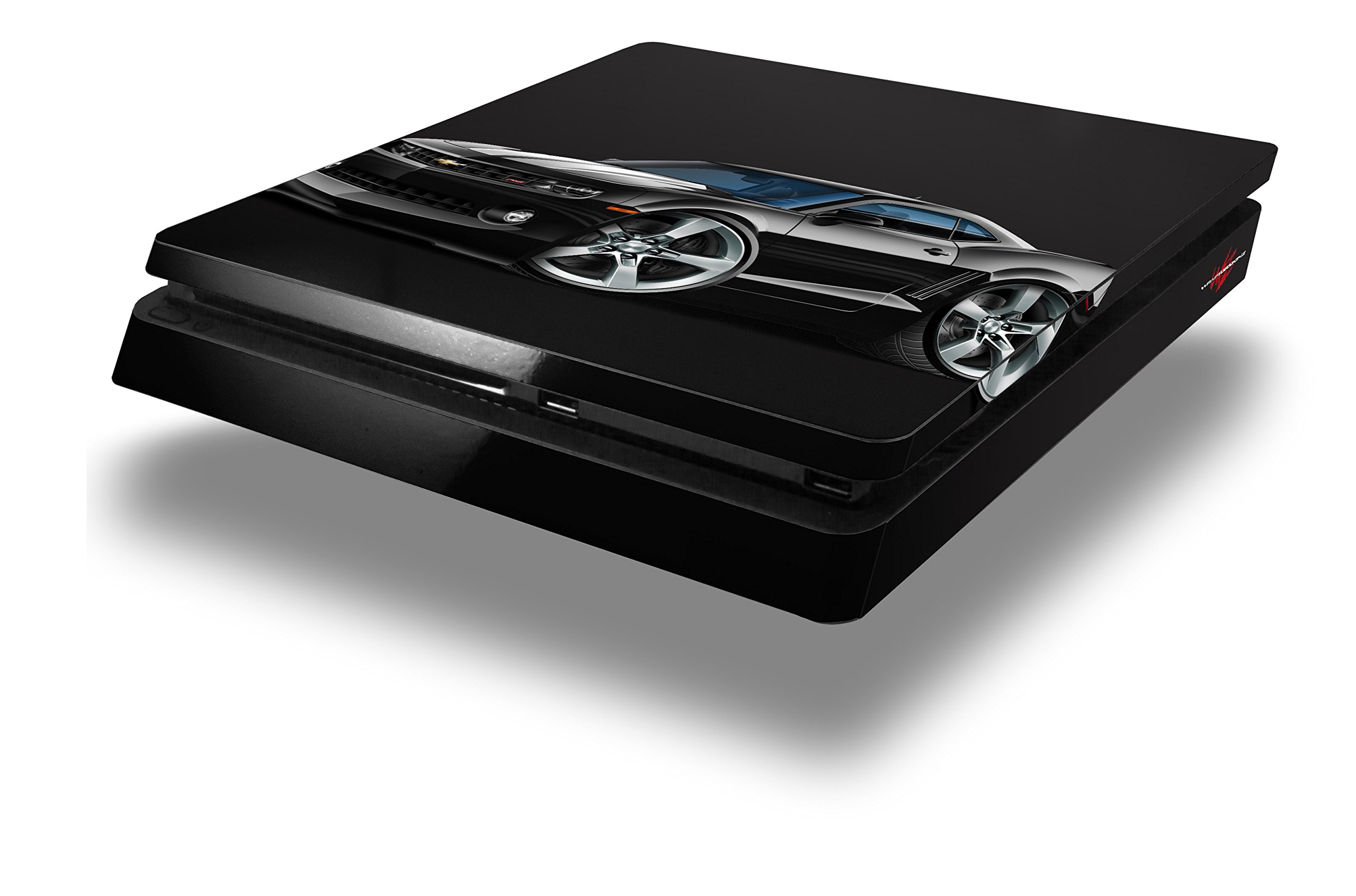 Vinyl Decal Skin Wrap compatible with Sony PlayStation 4 Slim Console 2010 Camaro RS Black (PS4 NOT INCLUDED)