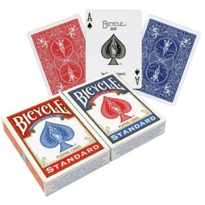 Bicycle Standard Index Playing Cards 1 Deck, Colors may Vary (Red or Blue)