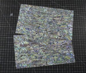 new paua blue sheet shell inlay 9.5 x 5.5 x 0.006 inch (1 pcs)