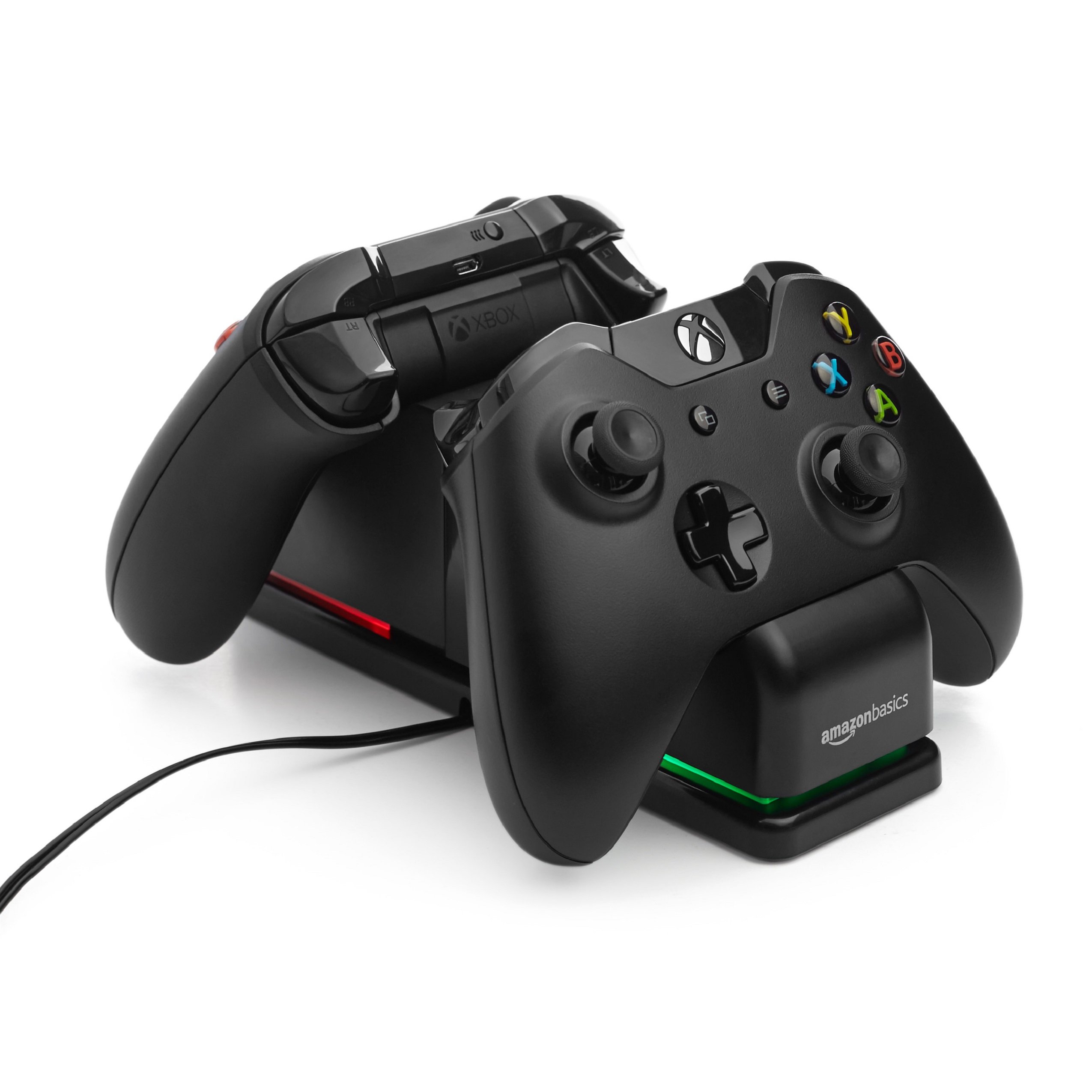 Amazon Basics Dual Charging Station for Xbox One, Xbox One Standard, and Xbox One Elite Controllers - Black