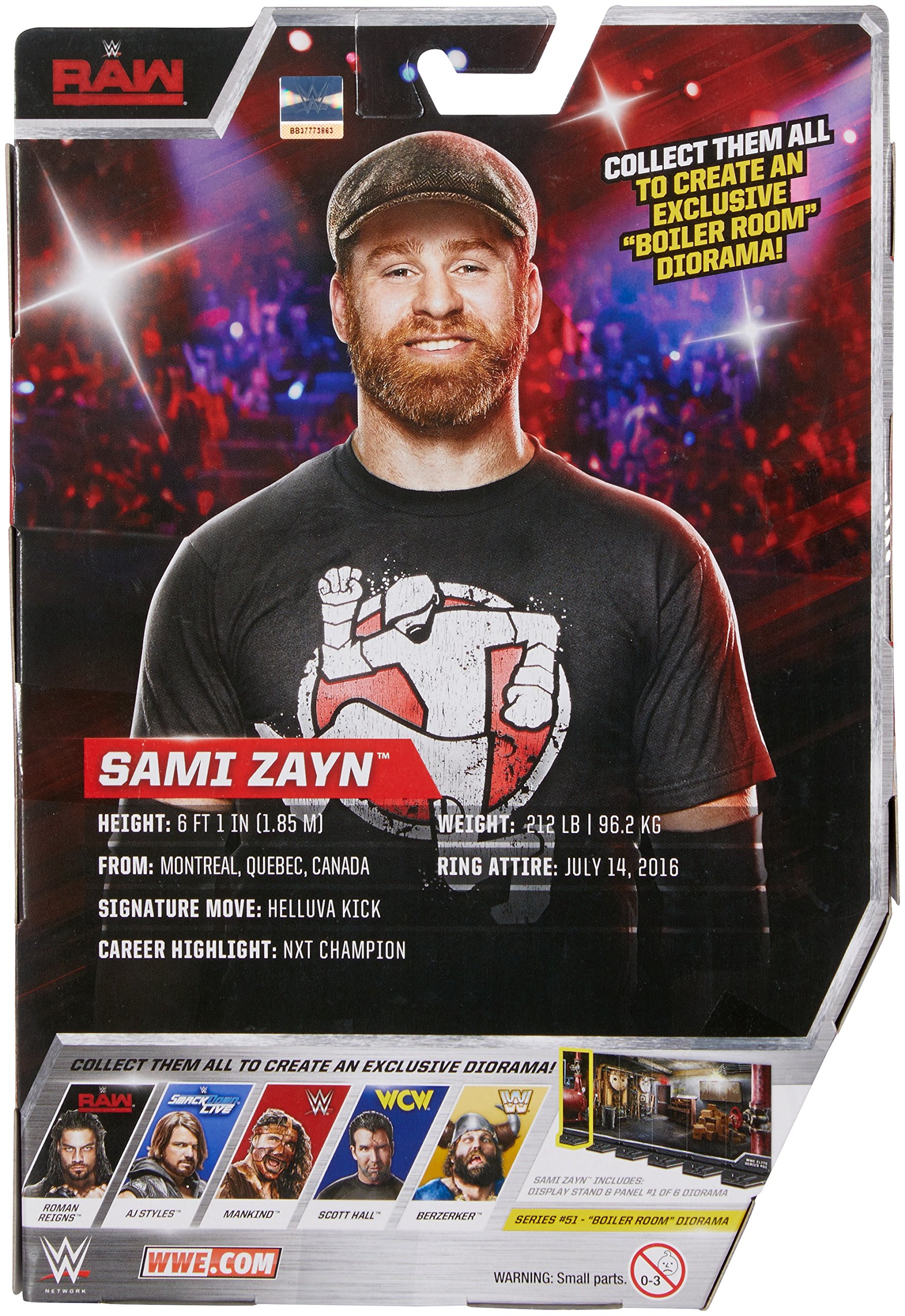 WWE SAMI ZAYN ELITE COLLECTION ACTION FIGURE