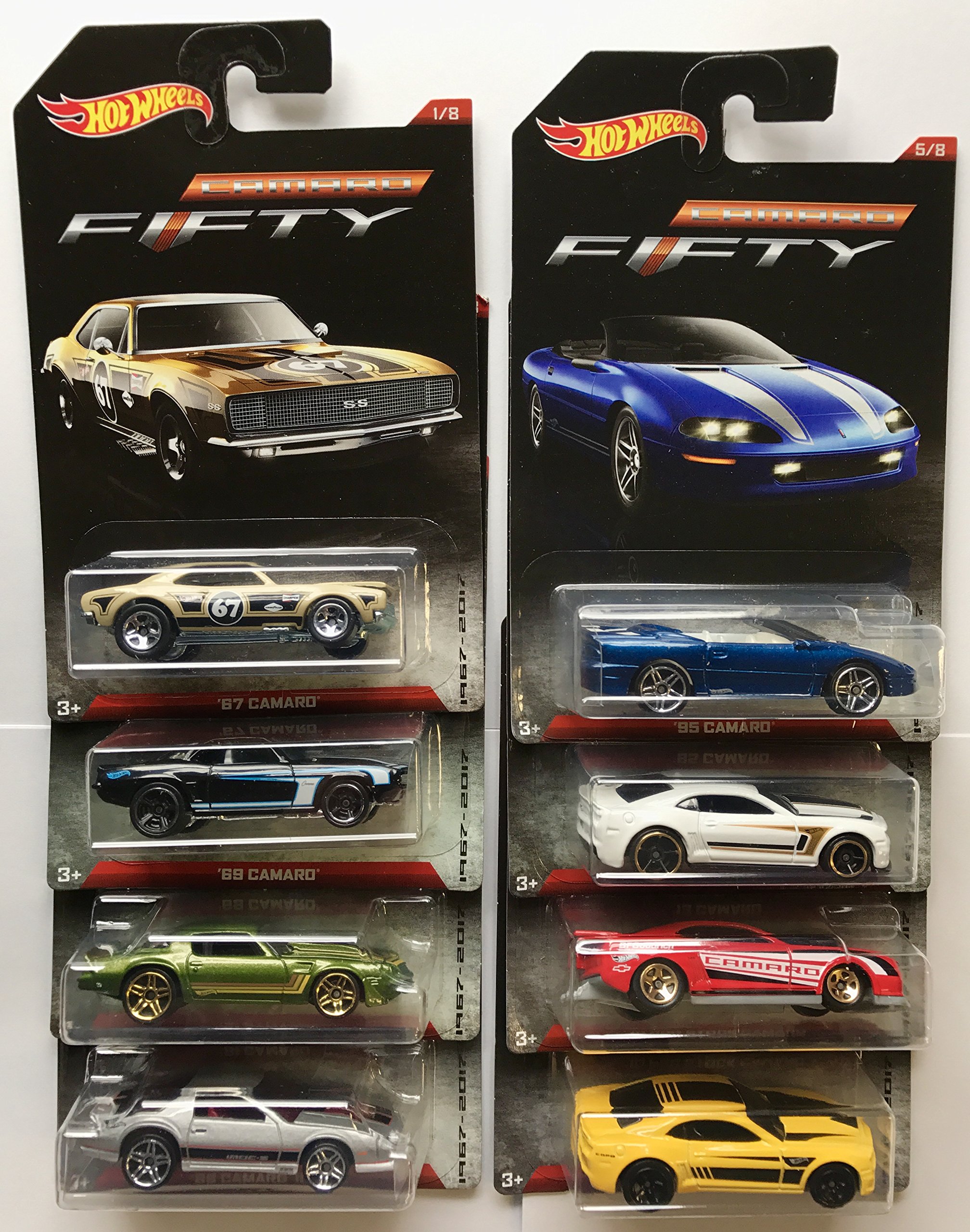 Hot Wheels Camaro Fifty 1967-2017 Exclusive 8 Car Set