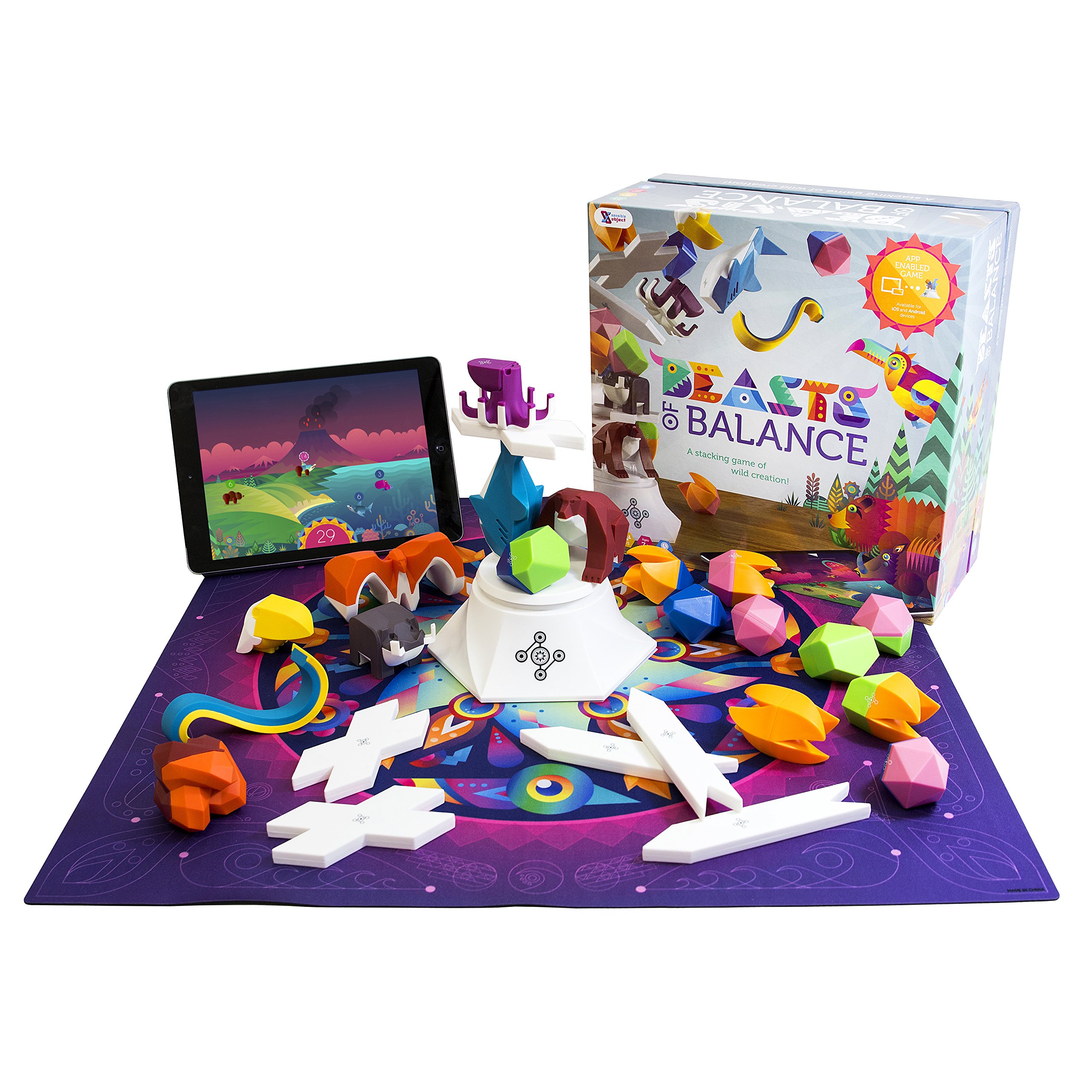 Beasts of Balance - A Digital Tabletop Hybrid Family Stacking Game For Ages 7+ (BOB-COR-WW-1/GEN)Plinth included