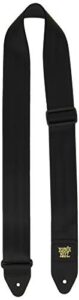 ernie ball seatbelt webbing guitar strap, black (p04139)