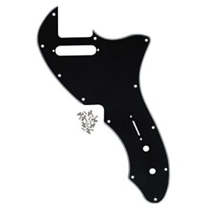 fleor 3ply black tl pickguard guitar pick guard plate with screws fit 69 tl thinline re-issue guitar part