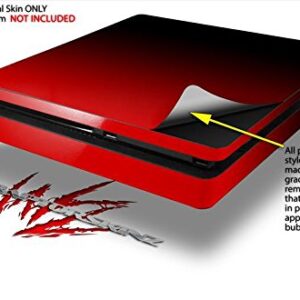 Vinyl Decal Skin Wrap compatible with Sony PlayStation 4 Slim Console Smooth Fades Red Black (PS4 NOT INCLUDED)