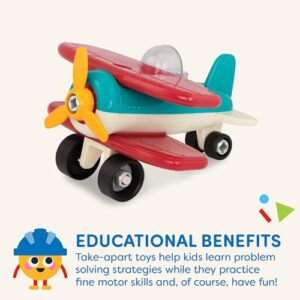 Battat – Classic Construction Toy – Pretend Play Toys – Toddler Plane Playset – Dexterity Building Toy – 3 Years + – Take-Apart Airplane