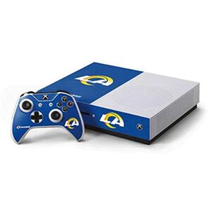 skinit decal gaming skin compatible with xbox one s console and controller bundle - officially licensed nfl los angeles rams distressed design