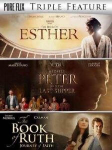 pure flix entertainment triple feature: the book of esther / apostle peter and the last supper the book of ruth journey of faith dvd