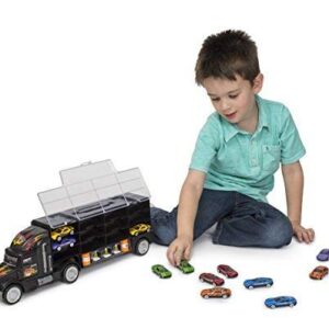 Big Daddy Tractor Trailer Car Collection Case Carrier Transport Toy Truck for Kids