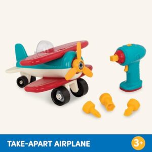 Battat – Classic Construction Toy – Pretend Play Toys – Toddler Plane Playset – Dexterity Building Toy – 3 Years + – Take-Apart Airplane