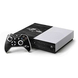 skinit decal gaming skin compatible with xbox one s console and controller bundle - officially licensed nfl baltimore ravens black & white design