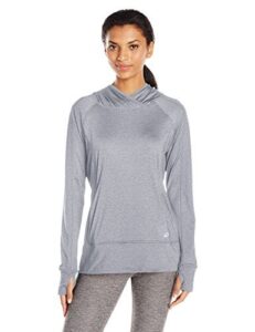 spalding women's performance hoodie, light grey mix/light grey trim, l