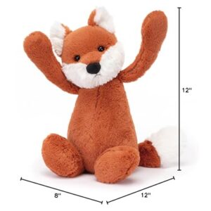 Jellycat Bashful Fox Cub Stuffed Animal, Medium 12 inches | Woodland Plush Toy | Classic Children's Gift