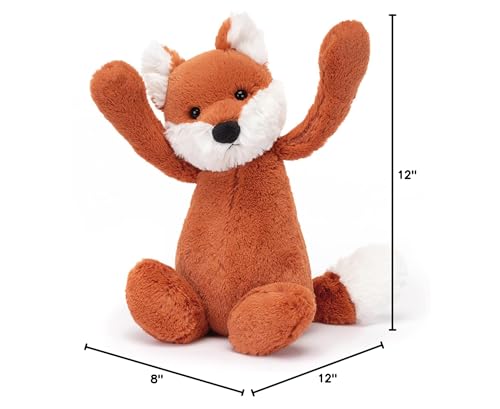 Jellycat Bashful Fox Cub Stuffed Animal, Medium 12 inches | Woodland Plush Toy | Classic Children's Gift