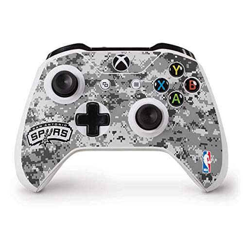 Skinit Decal Gaming Skin Compatible with Xbox One S Controller - Officially Licensed NBA San Antonio Spurs Digi Camo Design