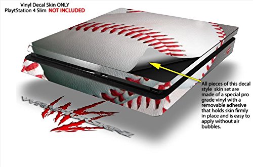 Vinyl Decal Skin Wrap compatible with Sony PlayStation 4 Slim Console Baseball (PS4 NOT INCLUDED)