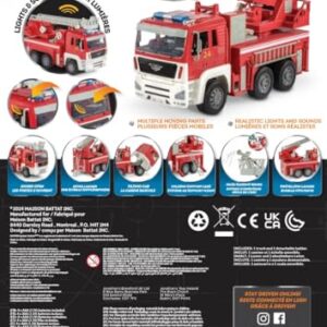 Driven by Battat – Large Toy Fire Truck for Kids – Toy Rescue Vehicle – Red Emergency Toy Truck – Lights & Sounds – 3 Years + – Standard Fire Truck